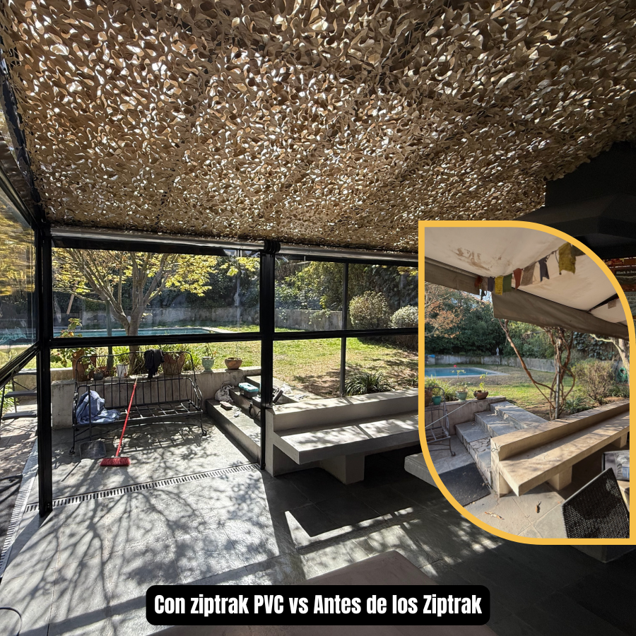 Toldo Exterior Ziptrak PVC - Urban Design Chile